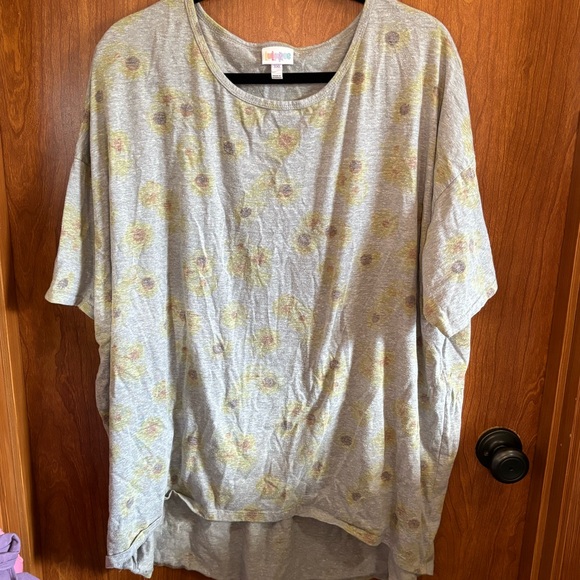 LuLaRoe | Tops | 3xl Gray With Sunflowers Lularoe Irma Shirt | Poshmark